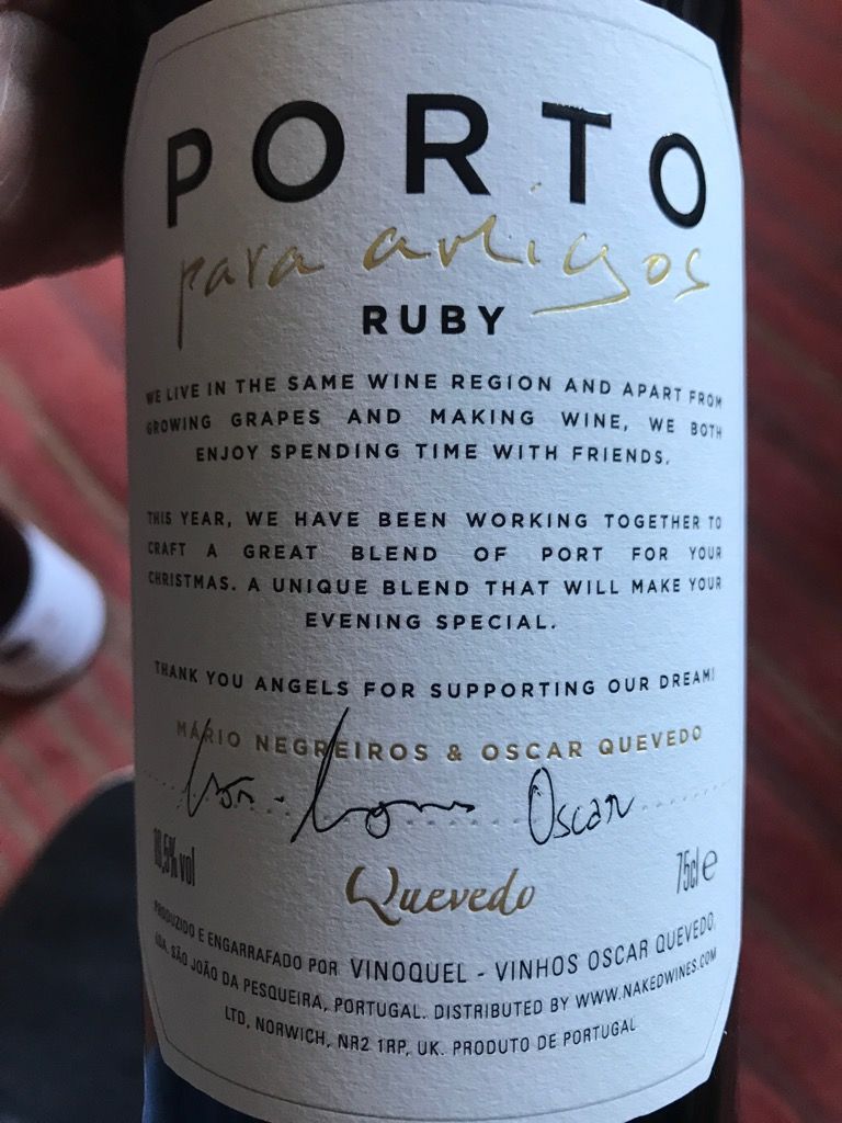 NV Vinhos Oscar Quevedo Porto Para Avligos Ruby, Portugal, Douro, Porto ...
