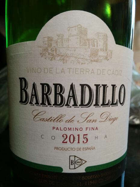 2015 Barbadillo Palomino Fino Vino de la Tierra de Cádiz Castillo de ...