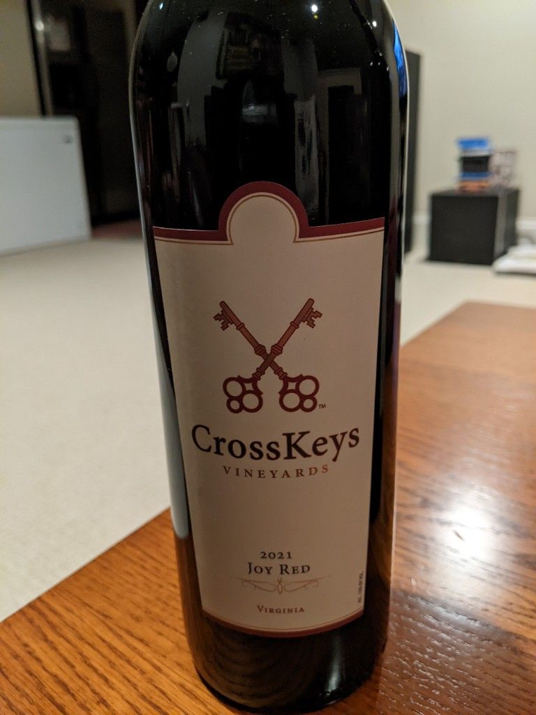 2021 CrossKeys Joy Red Table Wine, USA, Virginia, Shenandoah Valley ...