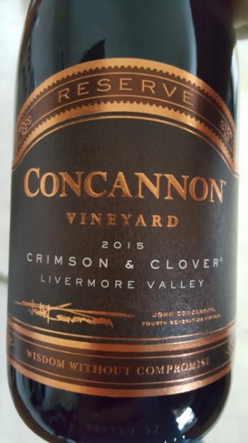 2015 Concannon Vineyard Conservancy Crimson & Clover, USA, California ...