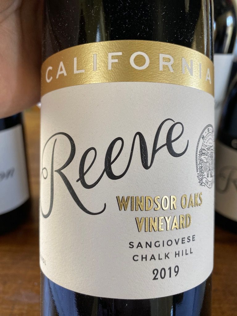 2019 Reeve Wines Sangiovese Windsor Oaks Vineyard, USA, California ...