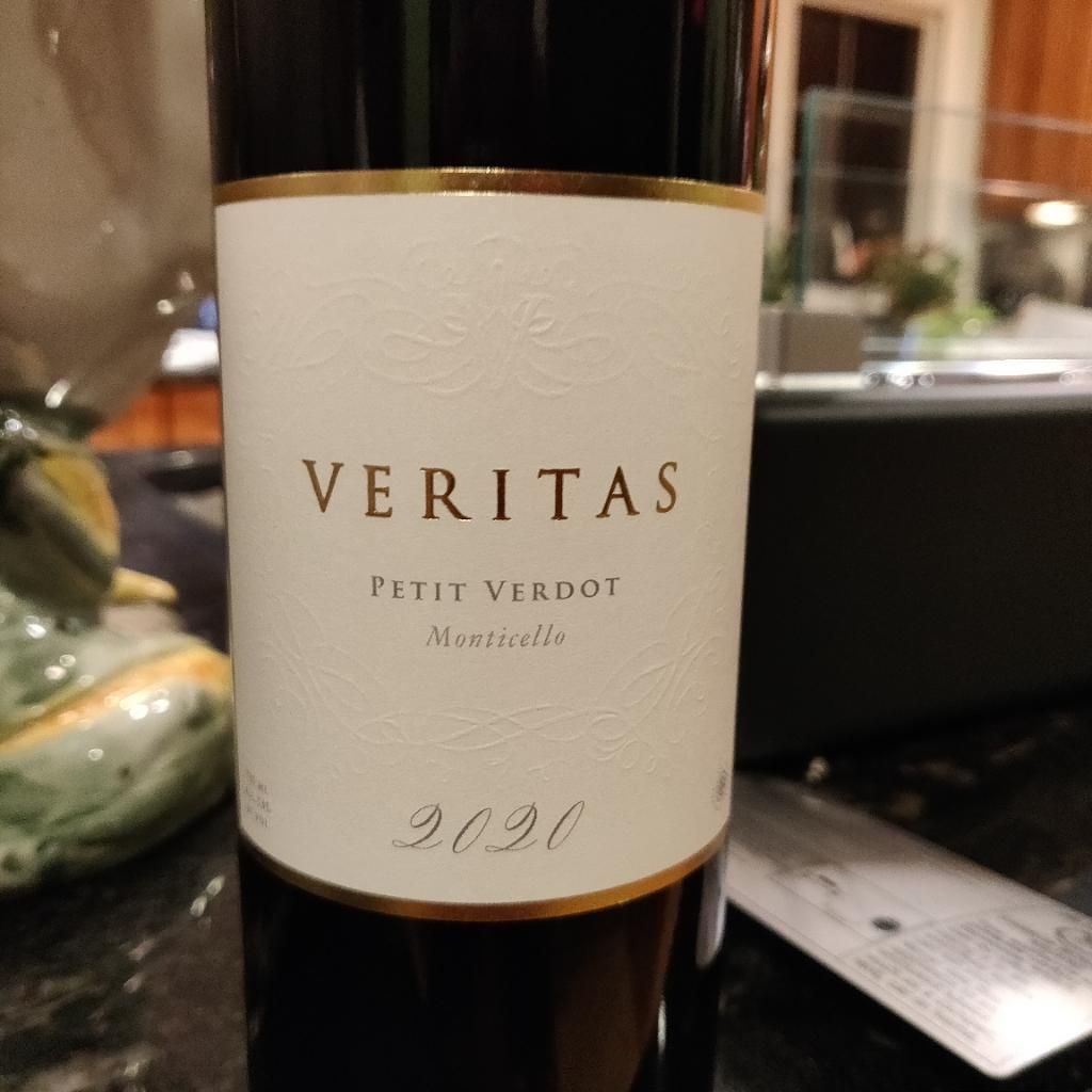 2020 Veritas Vineyard Petit Verdot Monticello, USA, Virginia, Central ...