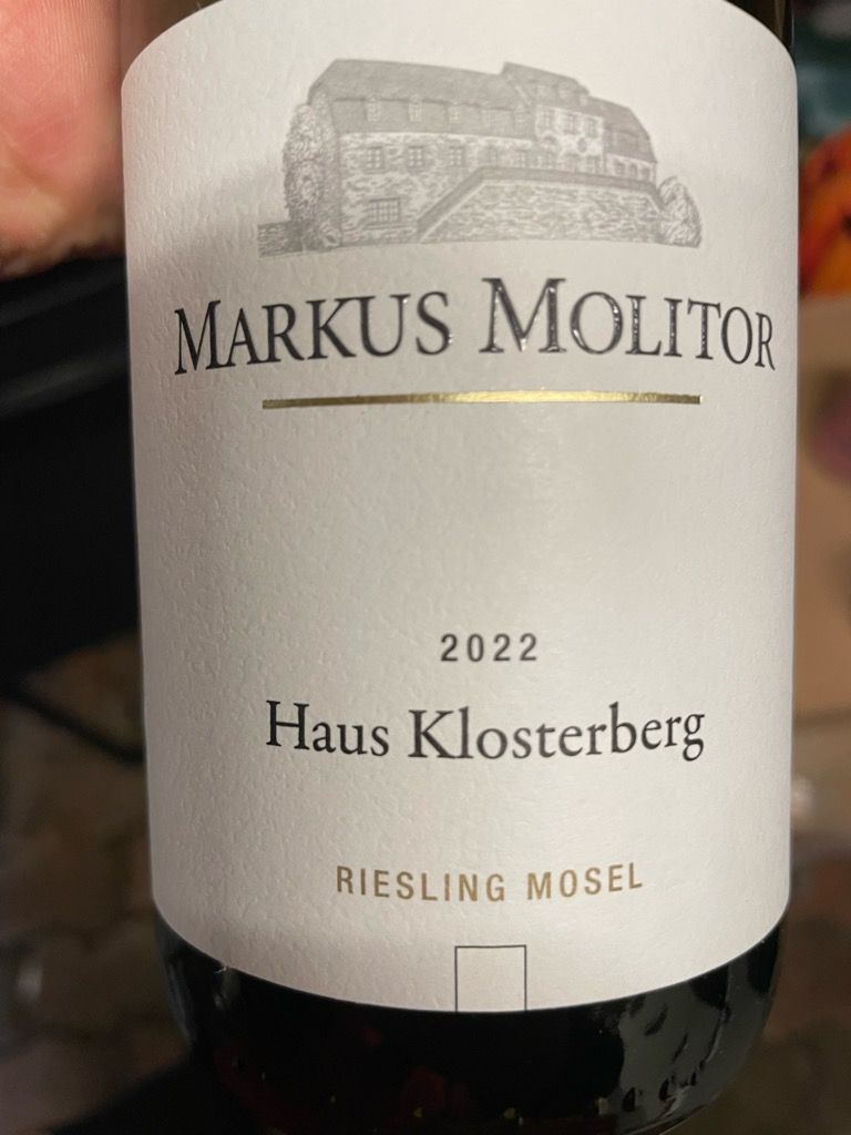 2022 Markus Molitor Haus Klosterberg Riesling (White Capsule), Germany ...