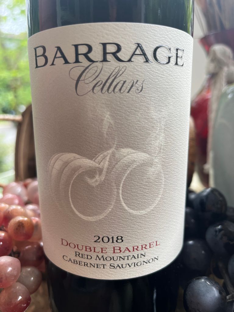 2018 Barrage Cellars Cabernet Sauvignon Double Barrel, USA, Washington ...