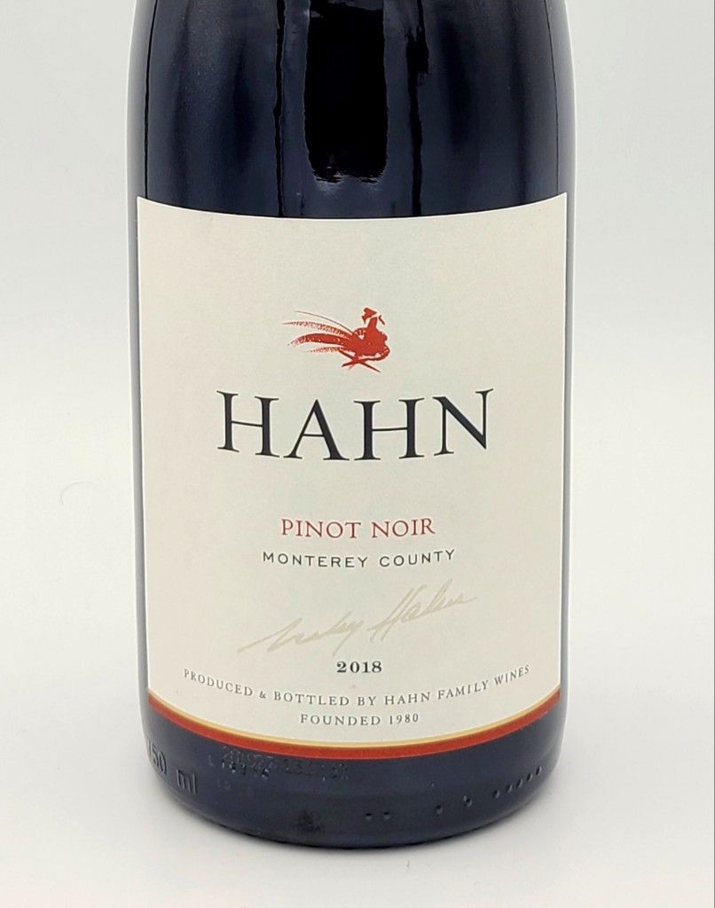 2018 Hahn Pinot Noir Monterey County, USA, California, Central Coast ...