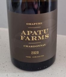 2020 Apatu Farms Chardonnay Omapere, New Zealand, North Island, Hawke's ...