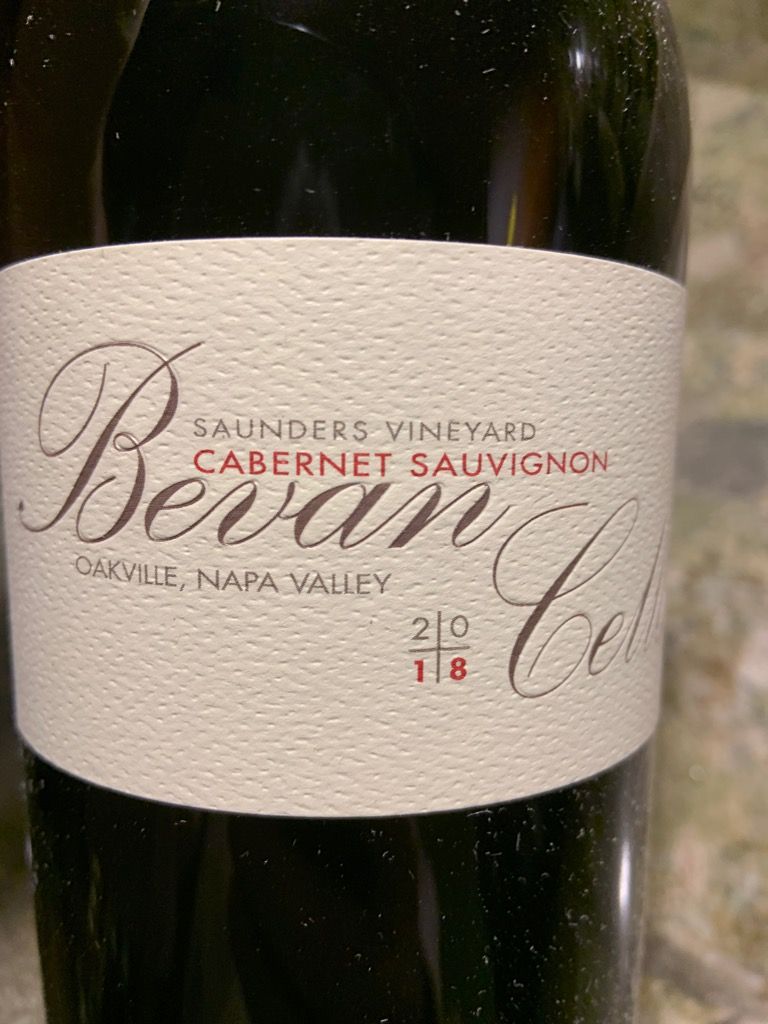 2018 Bevan Cellars Cabernet Sauvignon Saunders Vineyard, USA ...