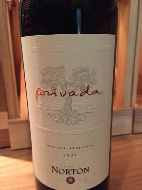 2007 Bodega Norton Malbec Privada, Argentina, Mendoza, Lujan de Cuyo ...