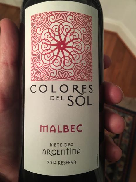 2014 Colores Del Sol Malbec Reserva, Argentina, Mendoza - CellarTracker