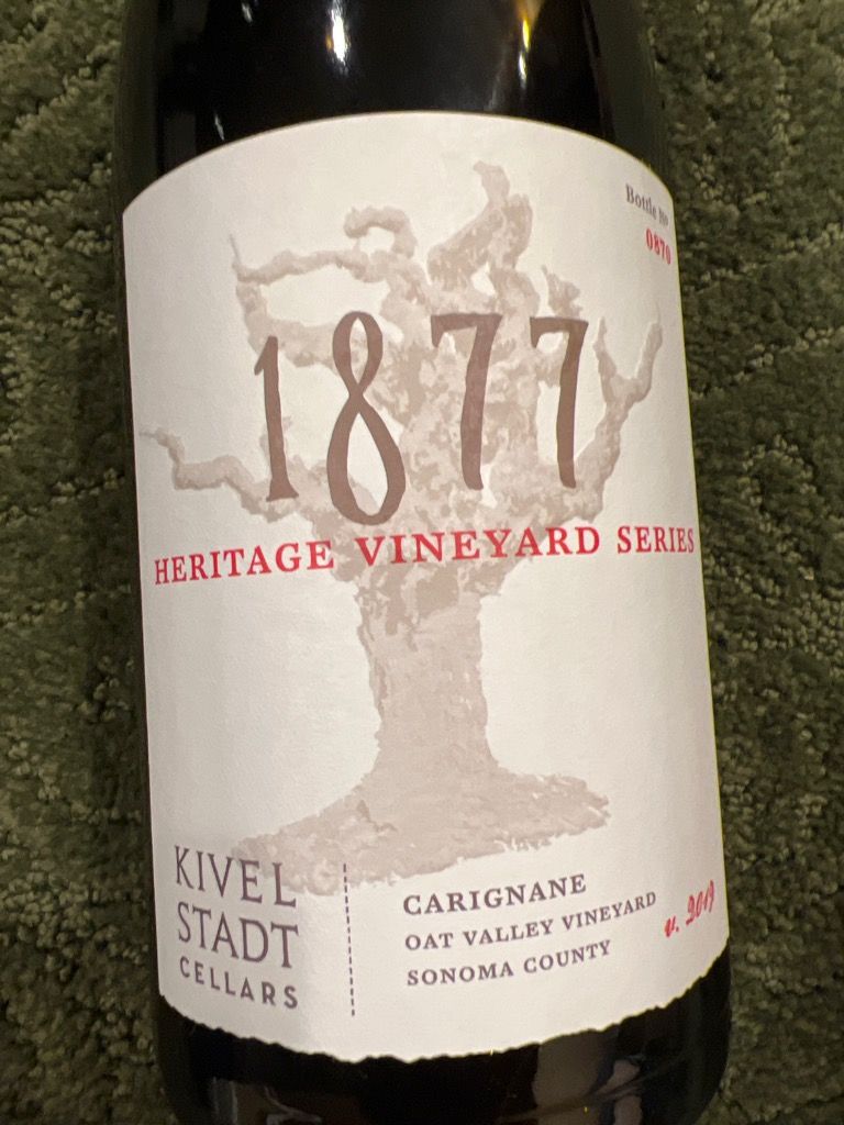 2020 KivelStadt Cellars Carignane 1877 Heritage Vineyard Series Oat ...