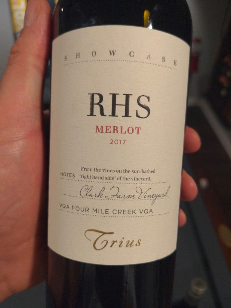 2020 Trius Merlot RHS (Right Hand Side) Clark Farm Vineyard, Canada ...