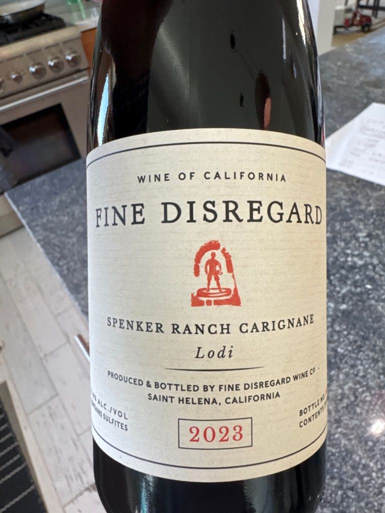2023 Fine Disregard Wine Co Carignane Spenker Ranch Vineyards, USA ...