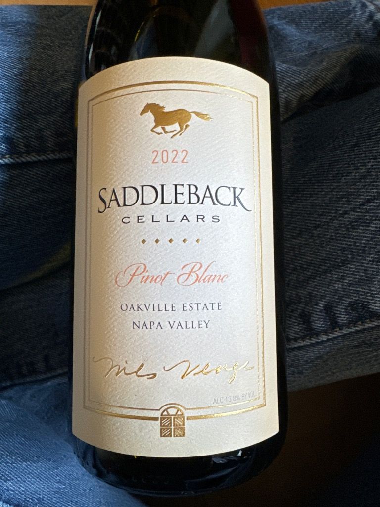 2022 Saddleback Cellars Pinot Blanc, USA, California, Napa Valley ...