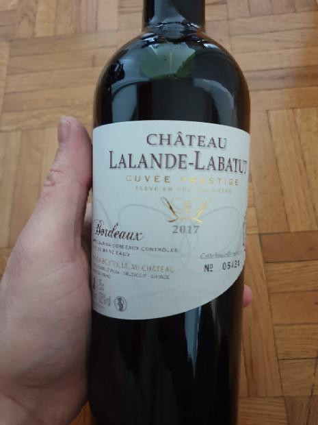2018 Château Lalande-Labatut Cuvée Prestige, France, Bordeaux ...