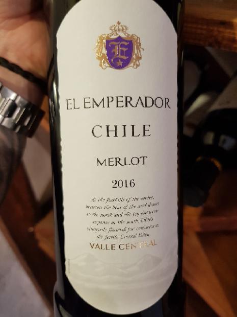 2016 El Emperador Merlot, Chile, Central Valley - CellarTracker