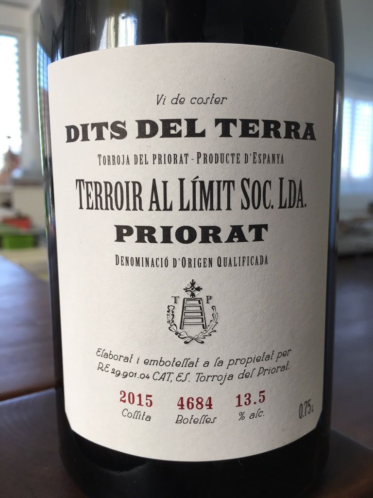 2015 Terroir Al Limit Soc. Lda. Priorat Dits del Terra, Spain ...
