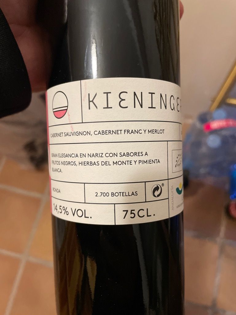 2022 Bodega Kieninger Serranía de Ronda Vinana, Spain, Andalucía ...