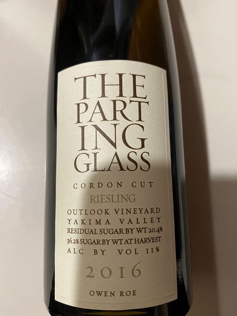 2016 Owen Roe Riesling Owen Roe Riesling "The Parting Glass" Cordon Cut ...