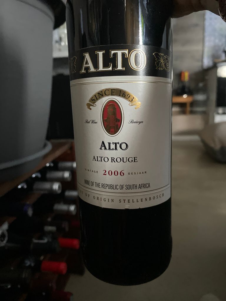 2005 Alto Estate Alto Rouge, South Africa, Coastal Region, Stellenbosch ...