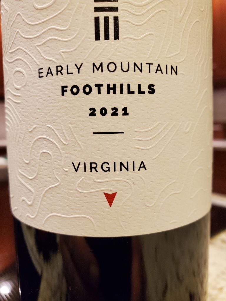 2021 Early Mountain Vineyards Foothills, USA, Virginia, Central ...