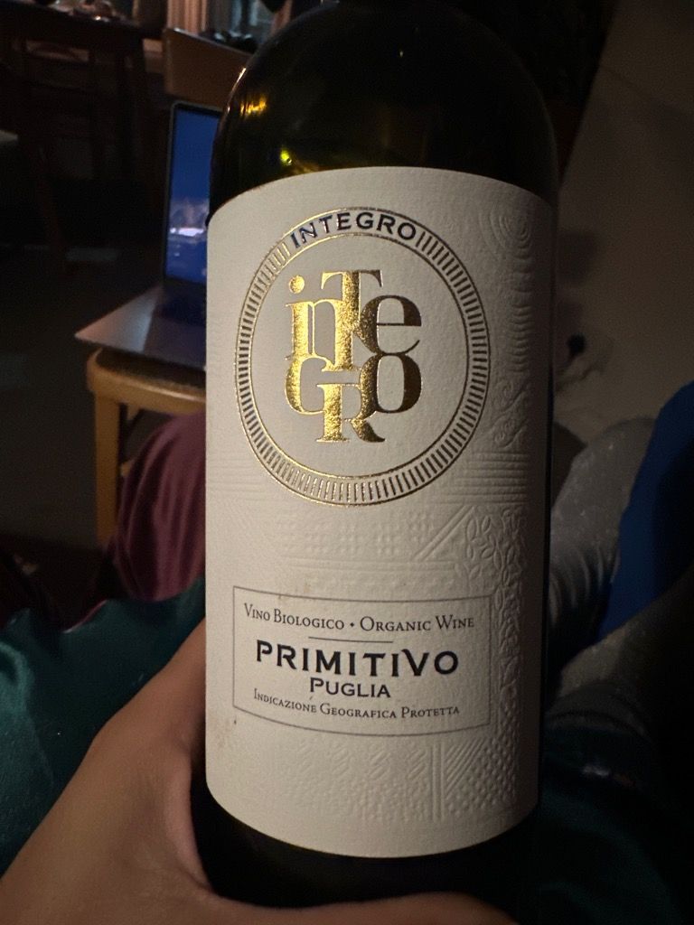 2021 Integro Primitivo Vino Biologico - Organic wine Puglia IGT, Italy, Puglia, Puglia IGT ...