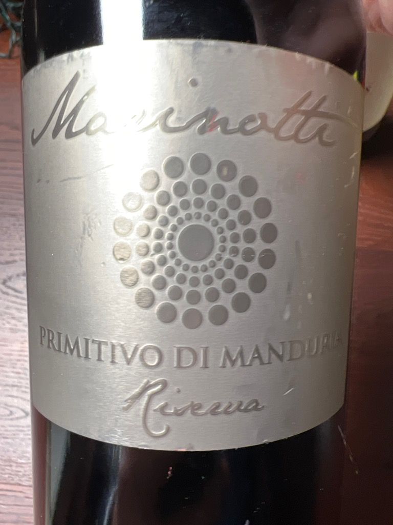 2017 Marinotti Primitivo di Manduria Riserva, Italy, Puglia, Primitivo ...