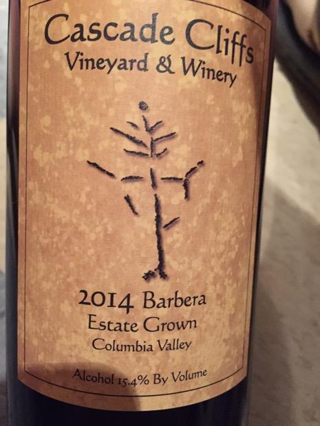 2014 Cascade Cliffs Barbera Estate, USA, Washington, Columbia Valley ...