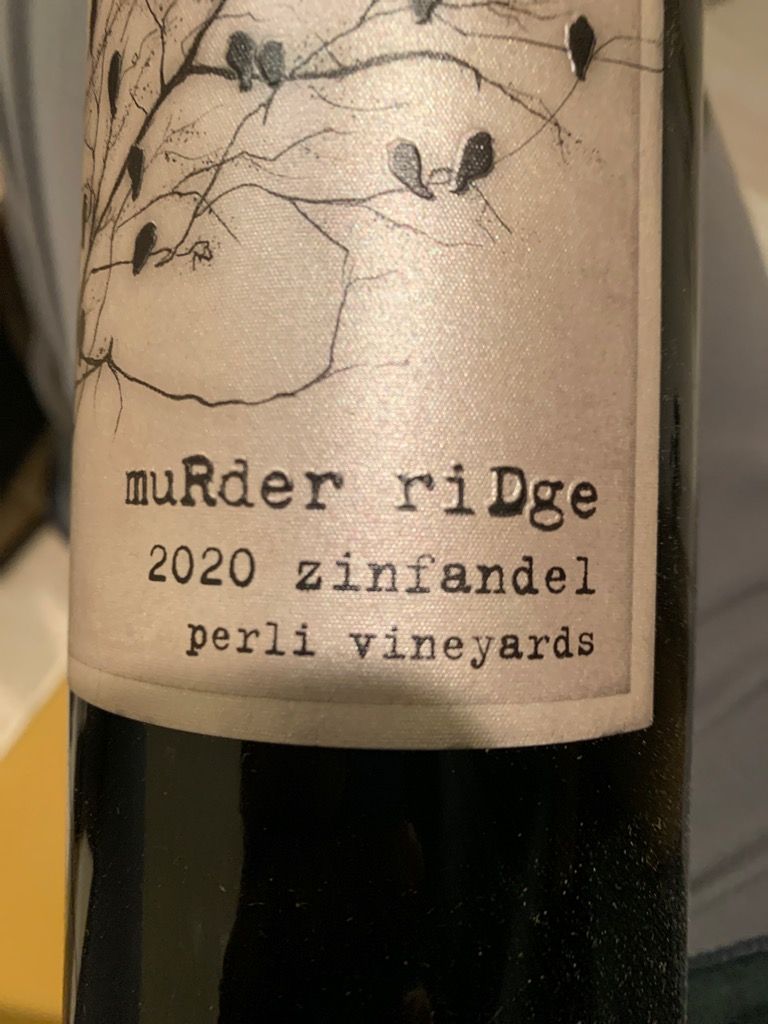 2020 Murder Ridge Zinfandel Perli Vineyard, USA, California, North ...