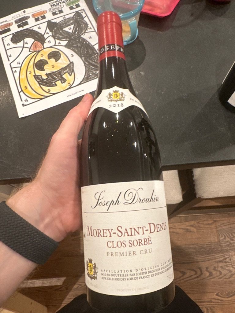 2018 Joseph Drouhin Morey St. Denis 1er Cru Clos Sorbé, France ...