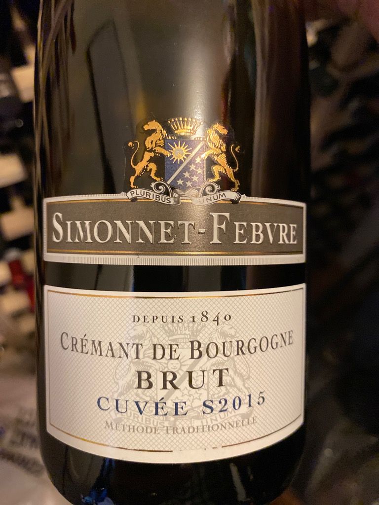 NV Simonnet-Febvre Crémant de Bourgogne Cuvée S, France, Burgundy ...