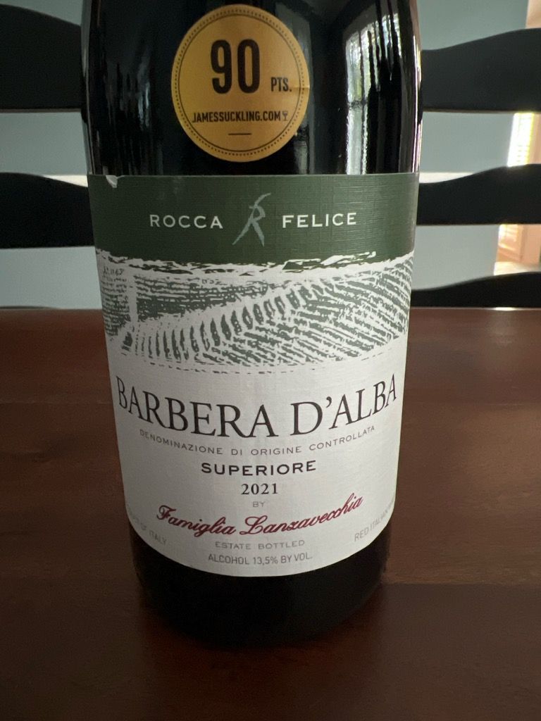 2024 Rocca Felice Barbera d'Alba Superiore Famiglia Lanzavecchia, Italy ...