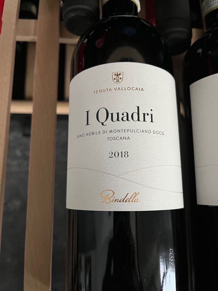 2018 Bindella (Tenuta Vallocaia) Vino Nobile di Montepulciano I Quadri ...