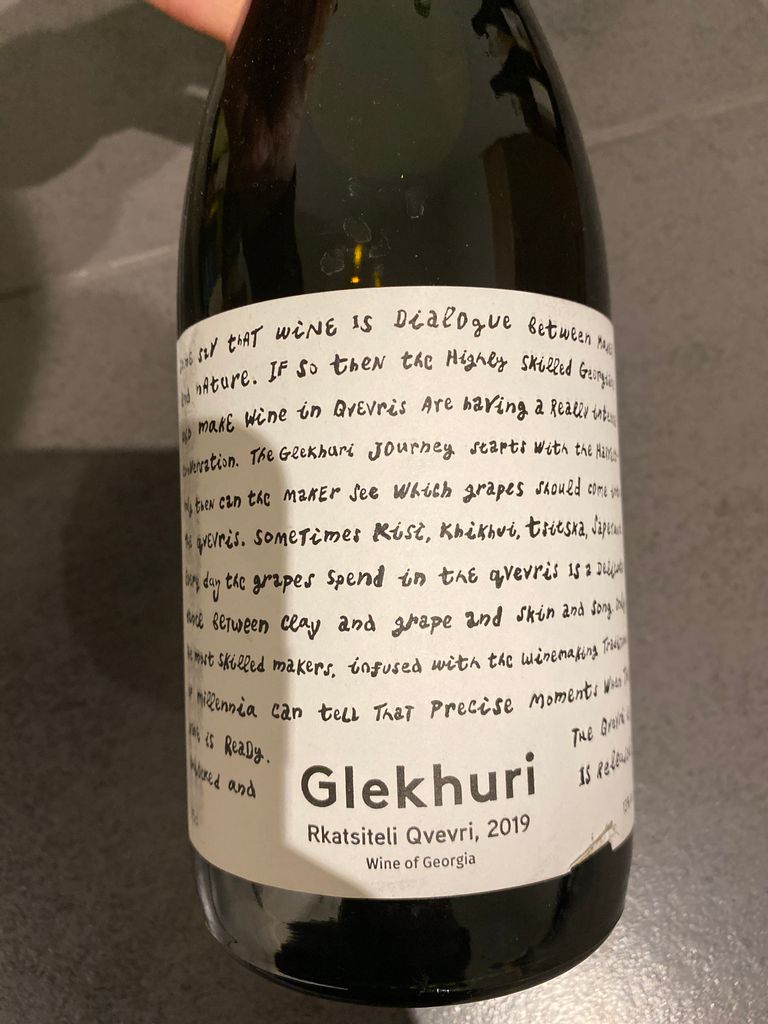 2019 Teliani Valley Rkatsiteli Glekhuri Qvevri, Georgia, Kakheti ...