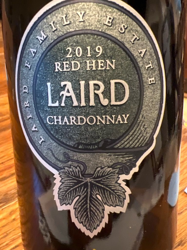 2019 Laird Family Estate Chardonnay Red Hen Ranch, USA, California ...