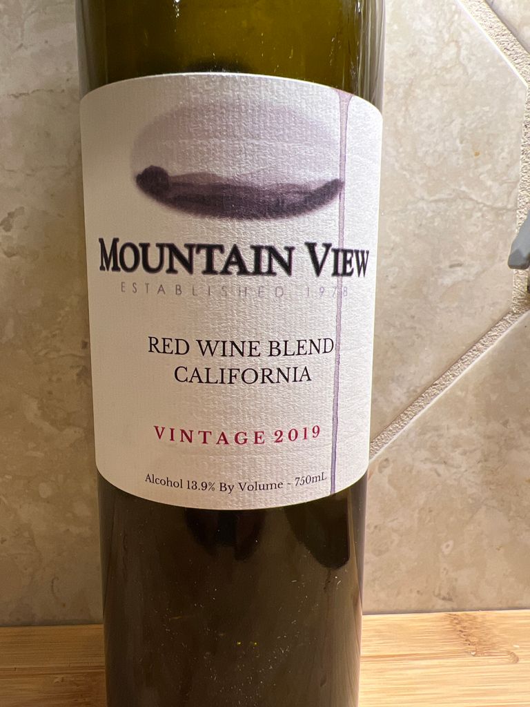 2019 Mountain View Vintners Monterey Highlands Red, USA, California ...