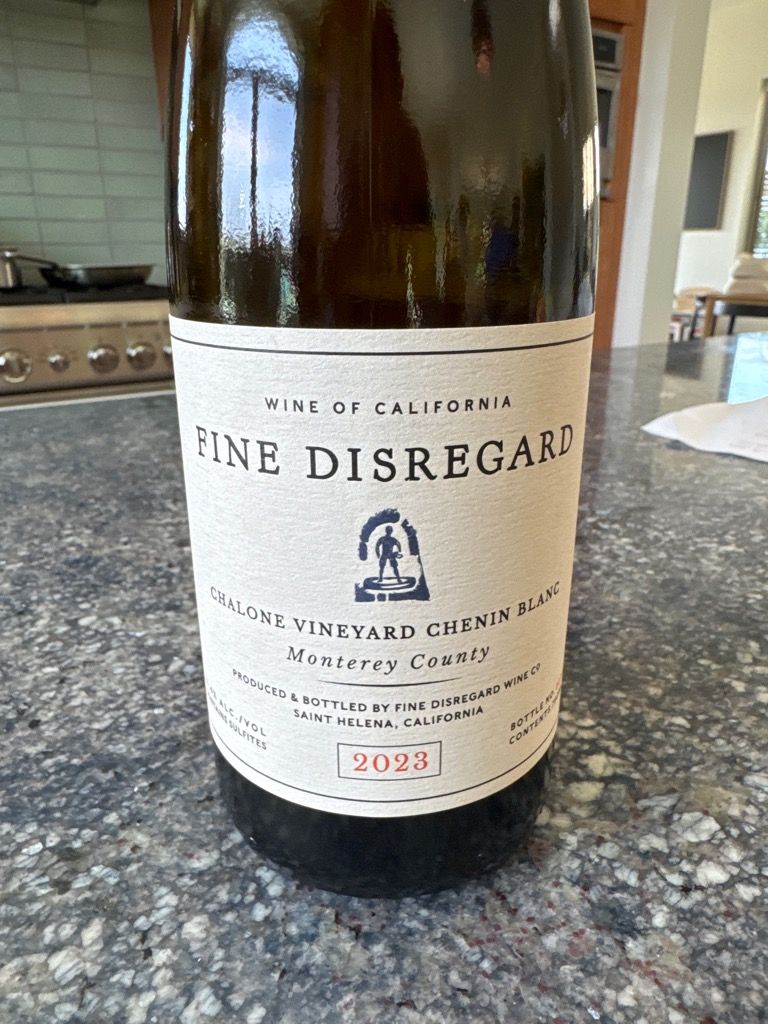 2023 Fine Disregard Wine Co Chenin Blanc Chalone Monterey County, USA ...