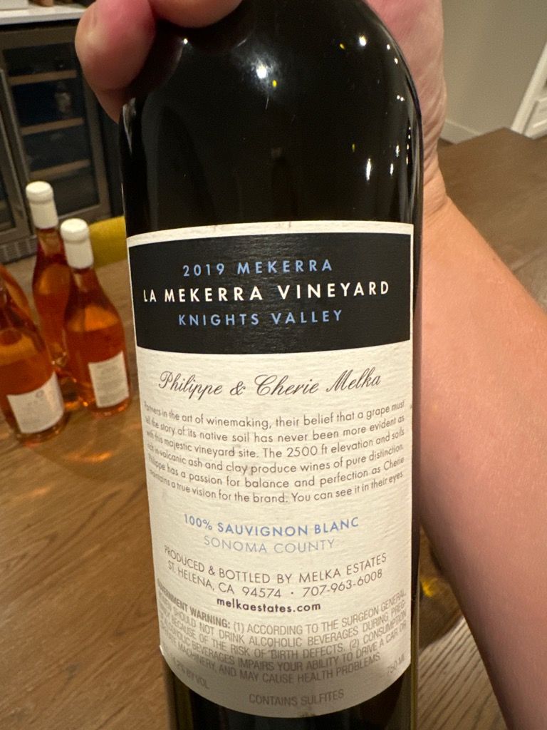 2019 Melka Sauvignon Blanc Mekerra, USA, California, Sonoma County ...