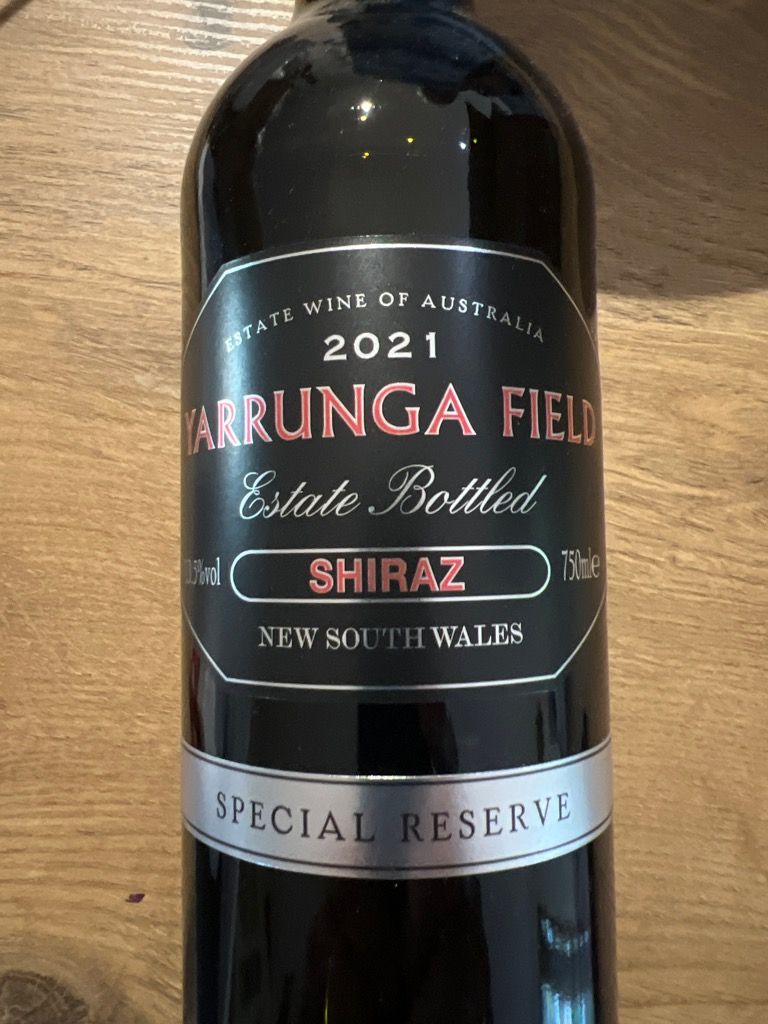 2021 Yarrunga Field Shiraz Special Reserve, Australia, New South Wales ...