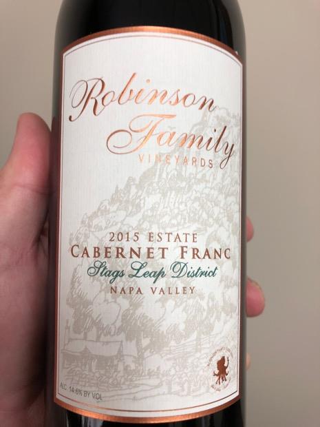 2015 Robinson Family Vineyards Cabernet Franc, USA, California, Napa ...