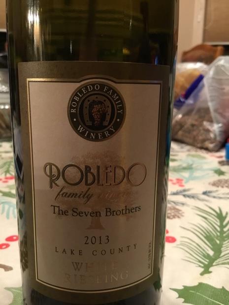 2014 Robledo Family Winery Riesling, USA, California, North Coast, Lake ...