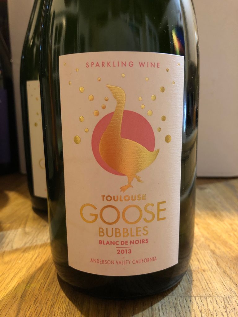 2002 Toulouse Vineyards Pinot Noir Goose Bubbles Blanc de Noirs, USA ...