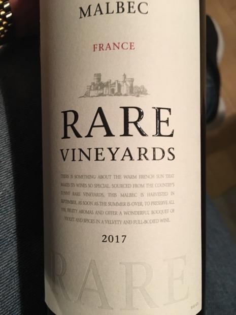 2017 Rare Vineyards Malbec Vin de Pays d'Oc, France, Languedoc ...