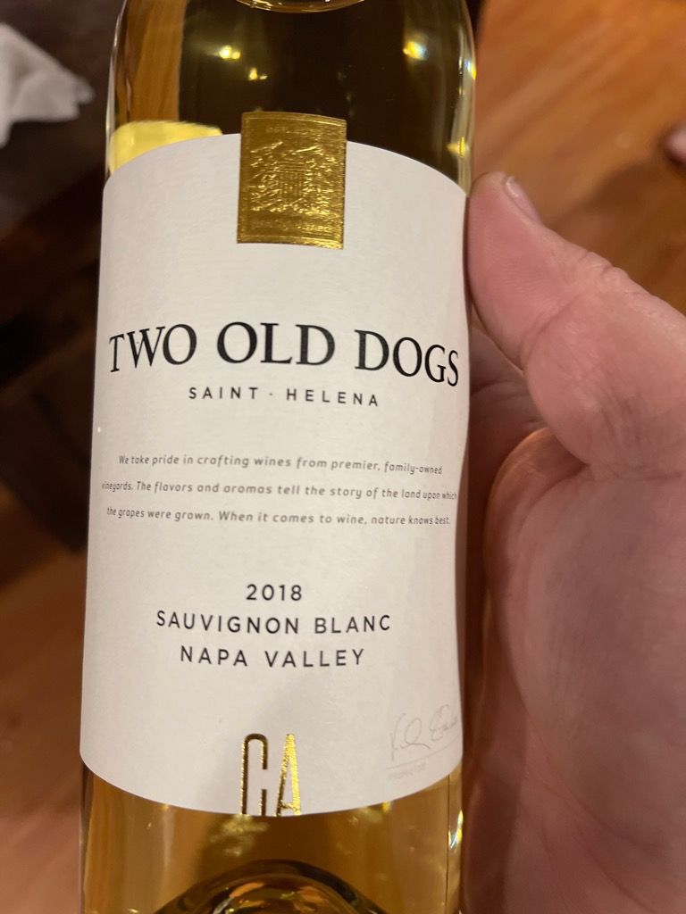 2018 Two Old Dogs Sauvignon Blanc, USA, California, Napa Valley ...