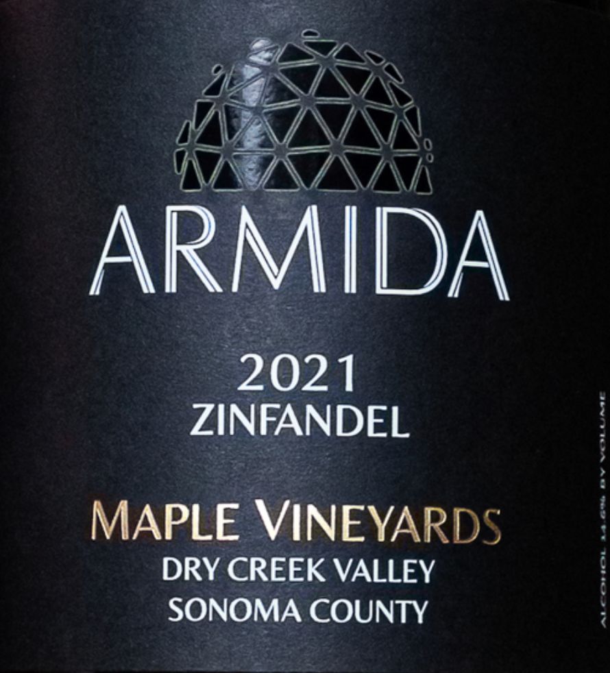 2021 Armida Zinfandel Maple Vineyard, USA, California, Sonoma County, Dry Creek Valley ...