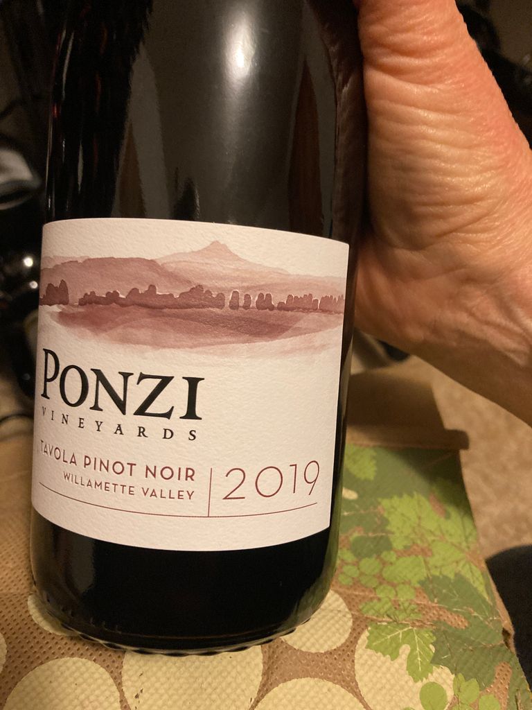 2019 Ponzi Vineyards Pinot Noir Tavola, USA, Oregon, Willamette Valley ...