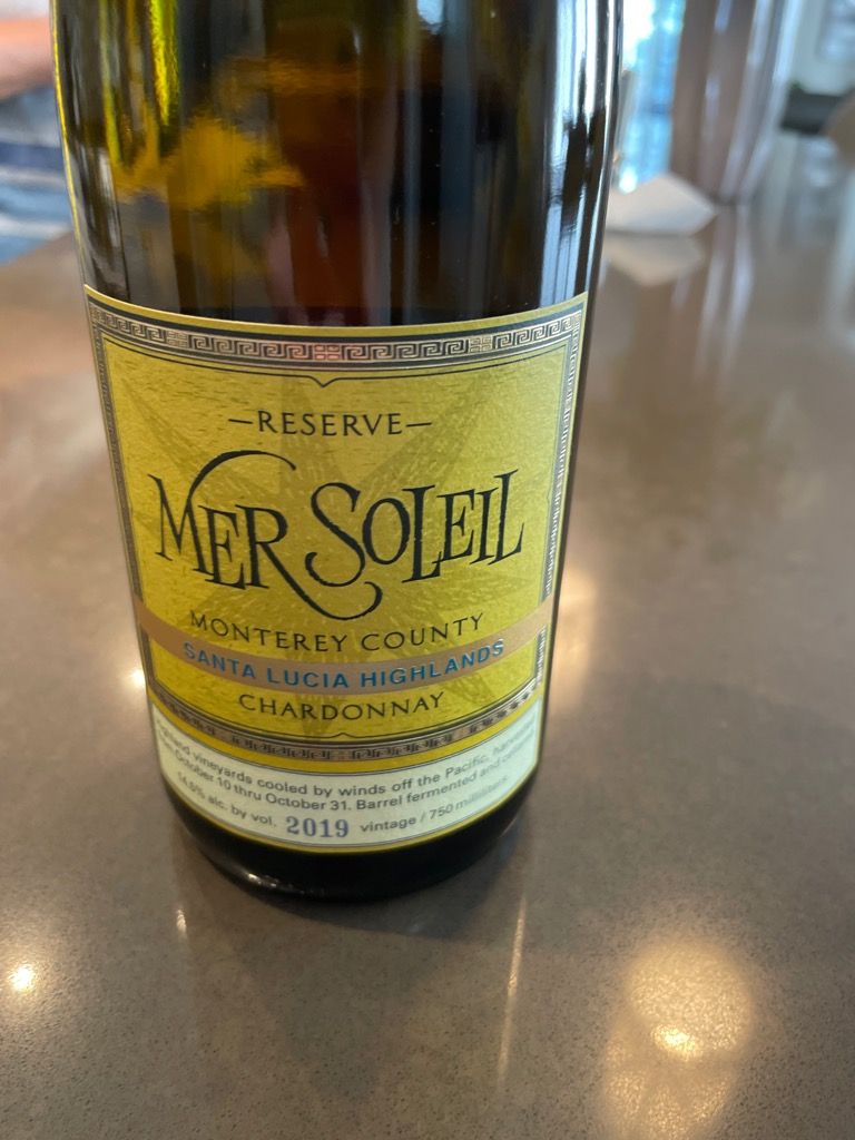 2019 Mer Soleil Chardonnay Reserve Santa Lucia Highlands, USA ...