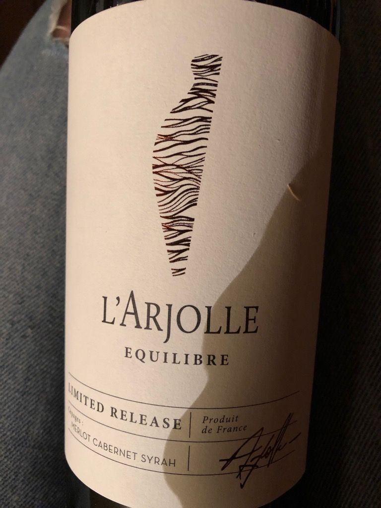 2019 Domaine de L'Arjolle Côtes de Thongue L'Arjolle Équilibre Limited ...