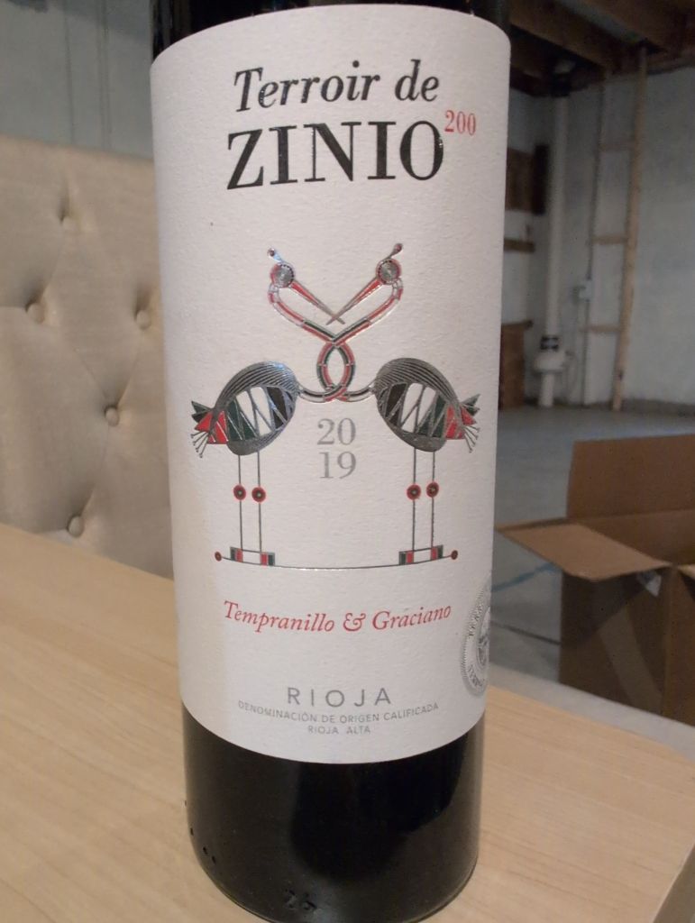 2019 Bodegas Zinio Rioja Terroir de Zinio 200, Spain, La Rioja, La ...