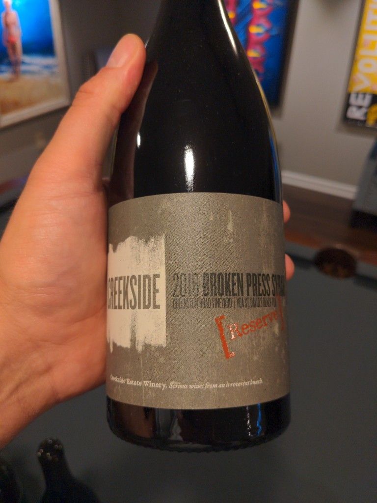 2016 Creekside Estate Winery Syrah Broken Press Reserve Queenston Road ...