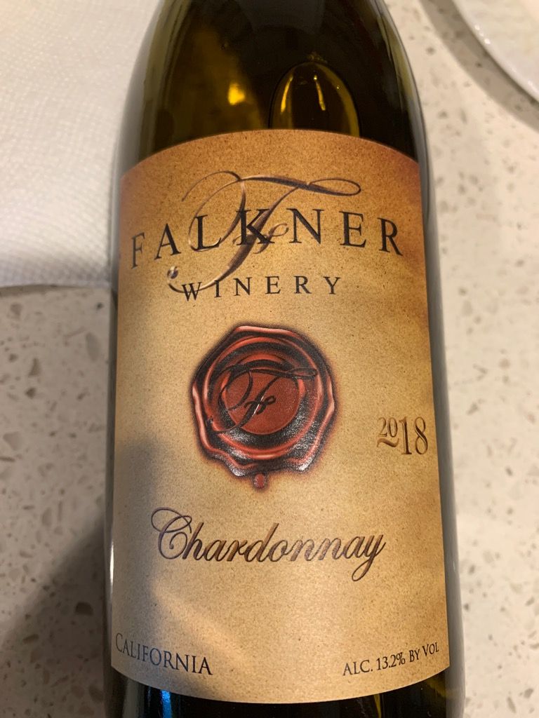 2021 Falkner Winery Chardonnay, USA, California, South Coast, Temecula ...